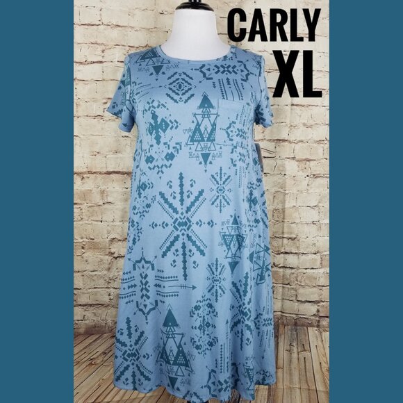 LuLaRoe | Dresses | Aztec Jacquard Lularoe Carly | Poshmark